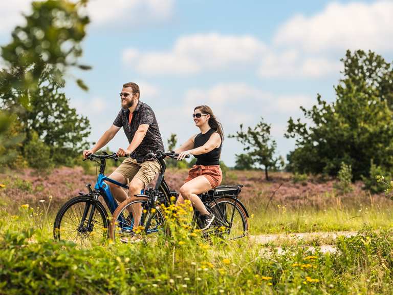 Fietsen door de heide van het Nationaal Park Hoge Kempen (start station ...
