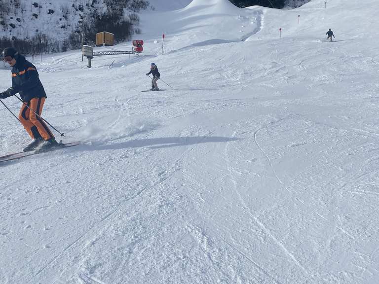 🇦🇹Vor der Arbeit noch mit Birgit auf ein paar Pisten mit gutem Schnee ...