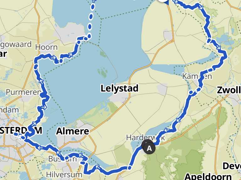 🇳🇱Tag 7 - Kampen-Harderwijk *Rund um das Ijsselmeer* | fietstocht | Komoot