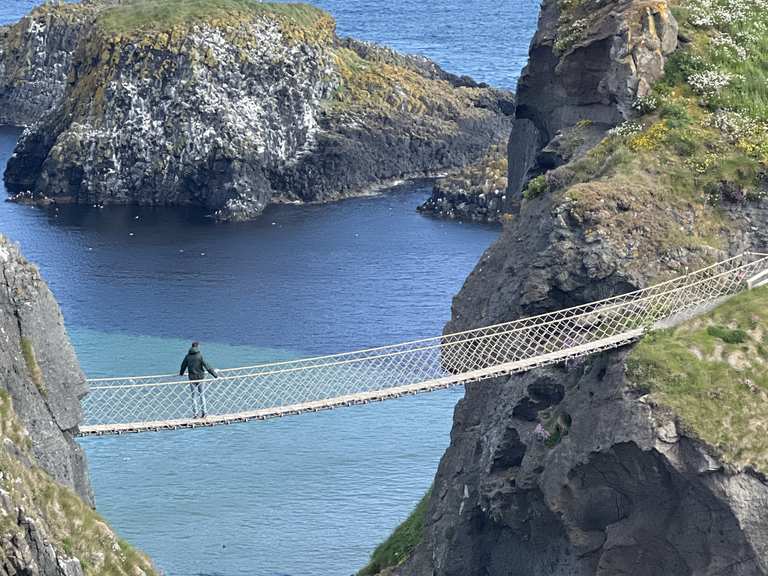 Nordirland 💦👀🗿🪢👍 Causeway Coast Carrick-a-rede Rope Bridge (GoT "The ...