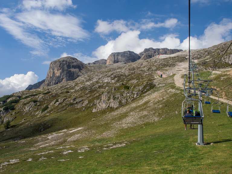 🇮🇹 AV Alta Badia 1b: Pralongia >Corvara >↗️Boé-Seilbahn/Vallon-Lift ...