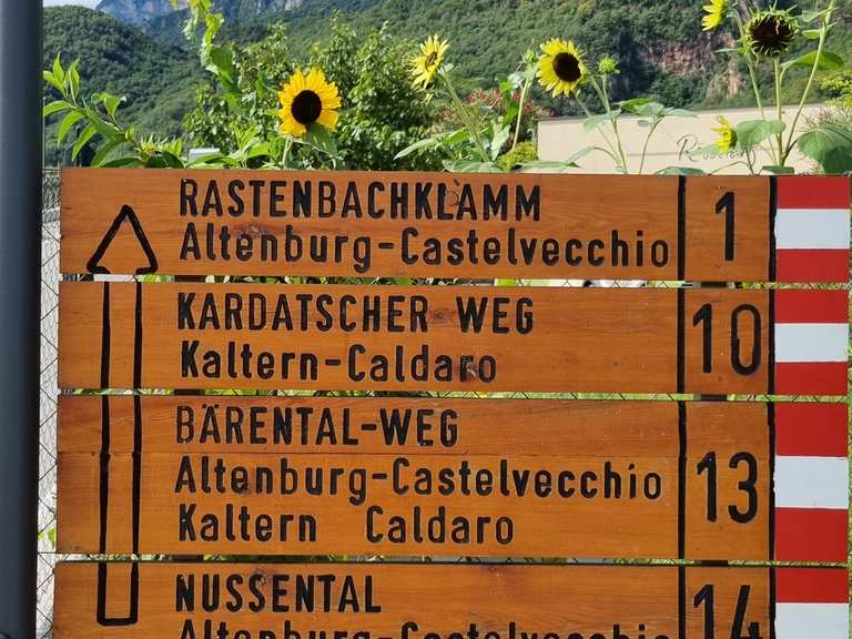 Blick auf den Kalterer See – Durch die Rastenbachklamm und Altenburg ...