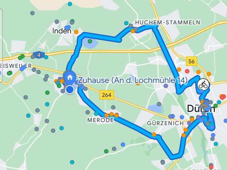 Luchem,Lucherbergersee,Merken dann an der Rur bis Birkersdorf zur LVR ...