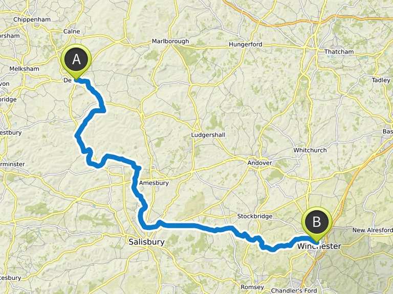 King Alfred's Way // Devizes > Winchester off-road | road ride | Komoot