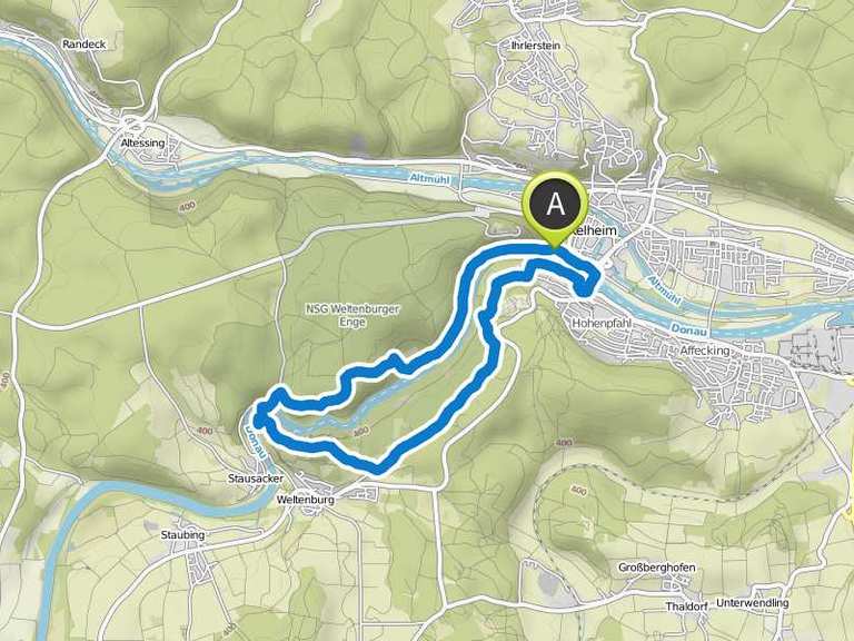 Kelheim - Donaudurchbruch- Kloster Weltenburg - Frauenberg Rundweg ...