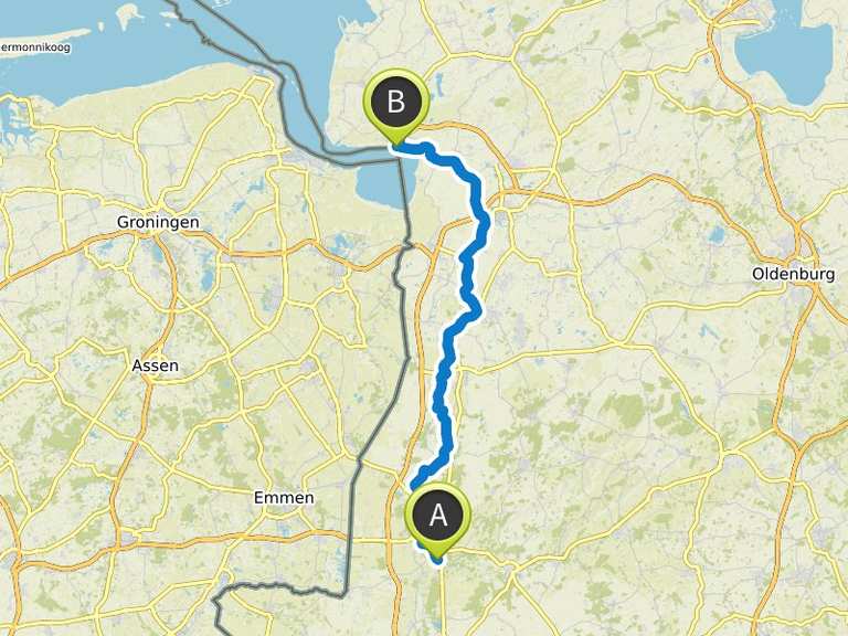 Ems-Radweg Etappe 3: Meppen - Emden | Gravel-Tour | Komoot