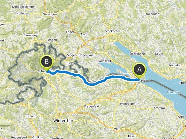 Rhein-Radweg Etappe Konstanz - Schaffhausen | Fahrradtour | Komoot
