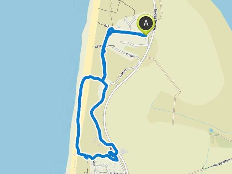 Wandern in den Dünen von DK Houvig - Sondervig | Wanderung | Komoot