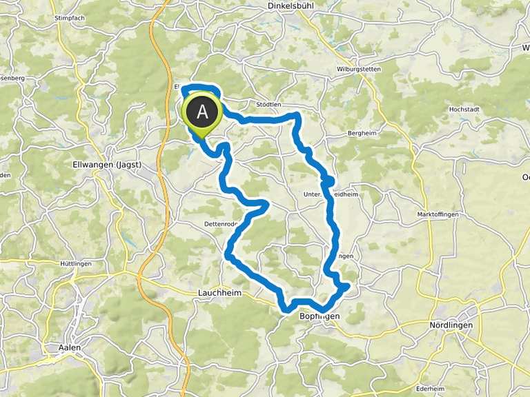 Trekkingtour (Hirlbach-Ellenberg-Unterschneidheim-Bopfingen-Röttingen ...