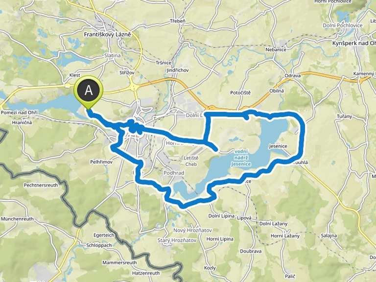 Rund um den Jesenice-Stausee und Altstadt Cheb | Mountainbike-Tour | Komoot