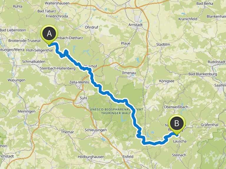 Etappe 2: Von der Ebertswiese nach Neuhaus am Rennweg – Rennsteig ...