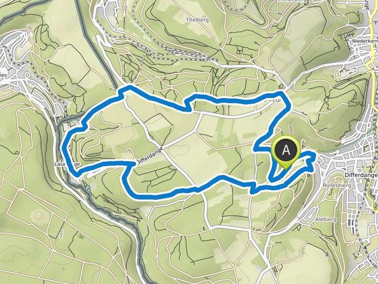 Differdange(autopedestre) | hike | Komoot
