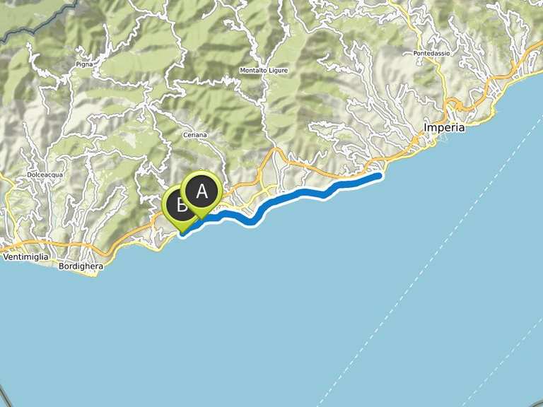 Ligurien: Radweg am Meer entlang (San Remo - S. Lorenzo al mare ...