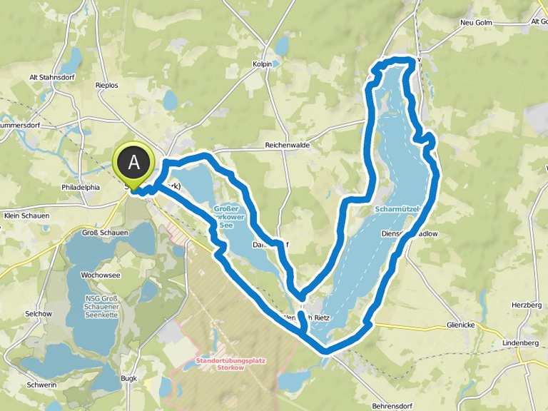 Bad Saarow – Badestelle am Storkower See Loop from Storkow (Mark ...