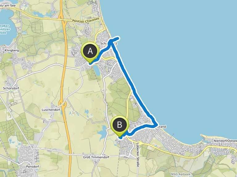 Von Scharbeutz nach Timmendorfer Strand (RB-Scharbeutz - RB ...