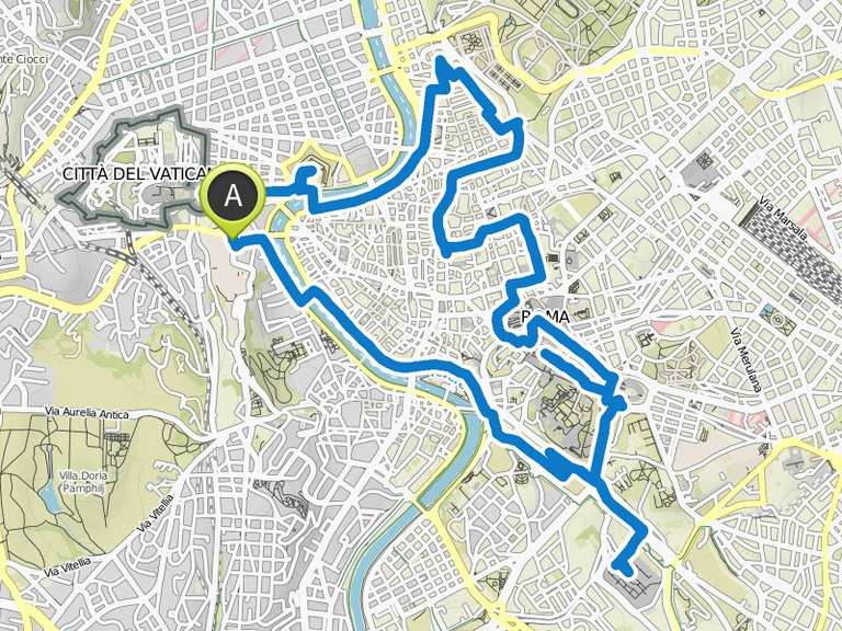 Route Von Coach Parking Janiculum, Via Urbano Viii, 16c, 00165 Roma, Rm ...