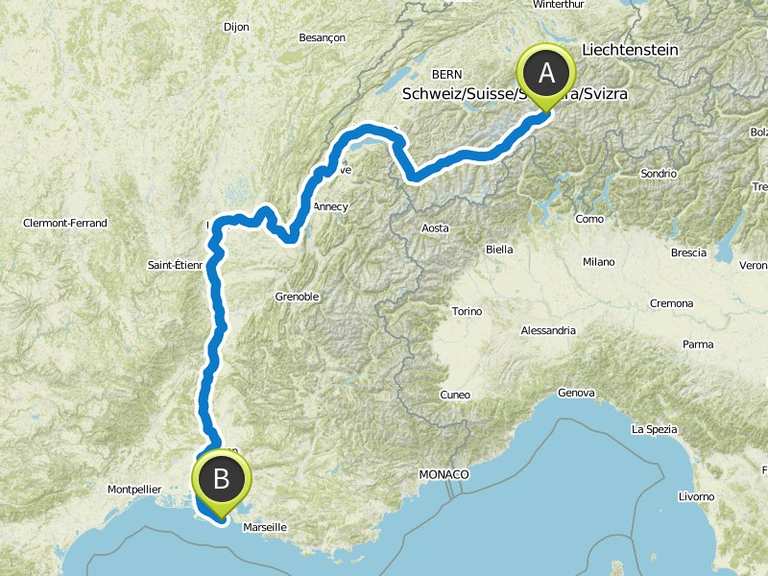 Rhone cycle route - eurovelo 17 | Fahrradtour | Komoot