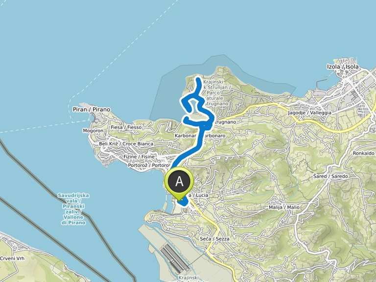 Kolesarska pot Portorož-tunel Parenzana-Strunjan | bike Tour | Komoot