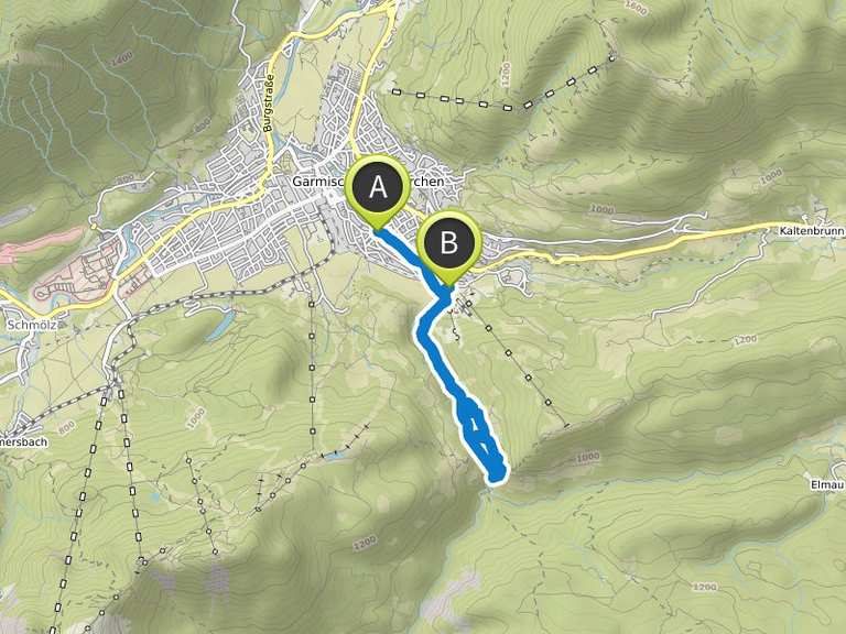 Skigebiet Partnachklamm Karte _ Partnachklamm Höhenweg – FDOMF