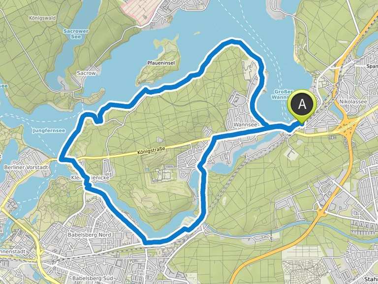 Wannsee-Babelsberg Route | Fahrradtour | Komoot