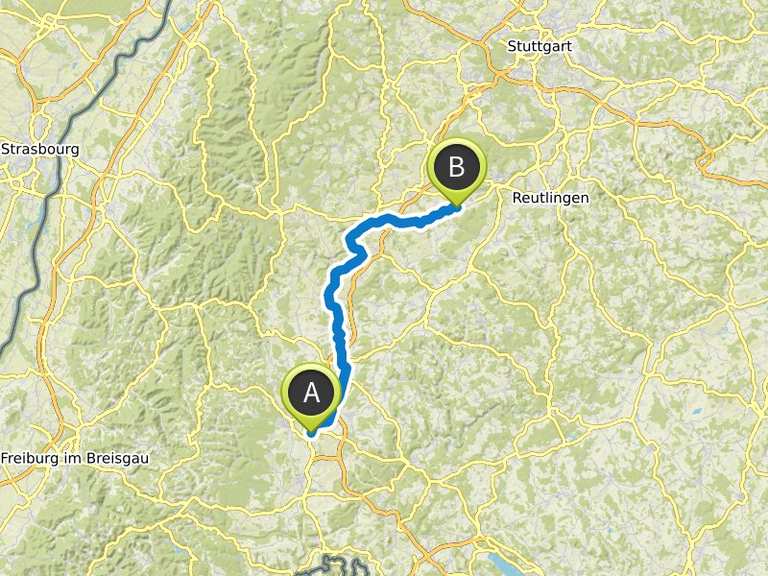 Neckartalradweg 1. Etappe Schwenningen - Rottenburg | Fahrradtour | Komoot