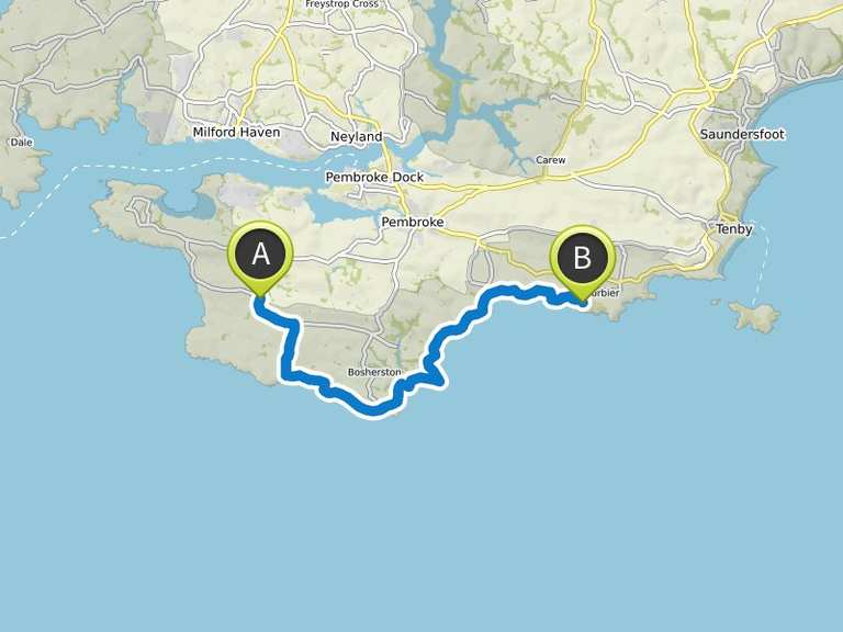 Stage 10: Castlemartin to Manorbier — Pembrokeshire Coast Path | hike ...